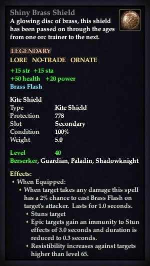 Shiny Brass Shield | EQ2Classic Wiki | Fandom
