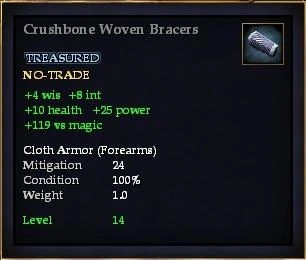 Crushbone Woven Bracers | EQ2Classic Wiki | Fandom