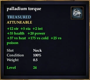 Palladium torque | EQ2Classic Wiki | Fandom