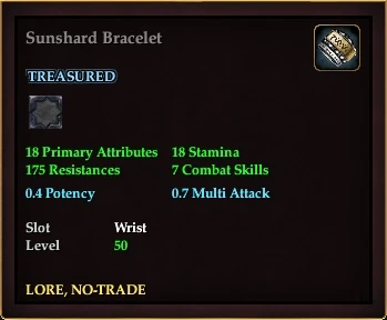 Sunshard Bracelet | EQ2Classic Wiki | Fandom