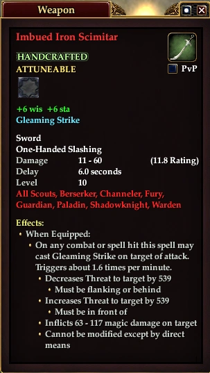 Imbued Iron Scimitar | EQ2Classic Wiki | Fandom