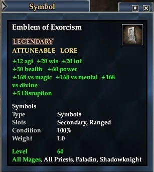 Emblem of Exorcism | EQ2Classic Wiki | Fandom