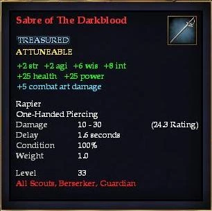 Sabre of The Darkblood | EQ2Classic Wiki | Fandom