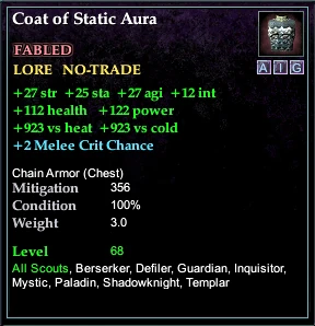 Coat of Static Aura | EQ2Classic Wiki | Fandom