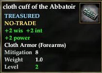 Cloth cuff of the Abbatoir | EQ2Classic Wiki | Fandom