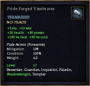 Pride Forged Vambraces | EQ2Classic Wiki | Fandom