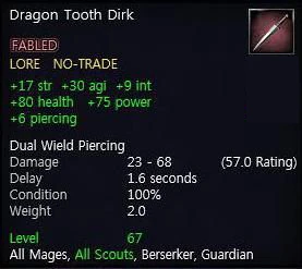 Dragon Tooth Dirk | EQ2Classic Wiki | Fandom