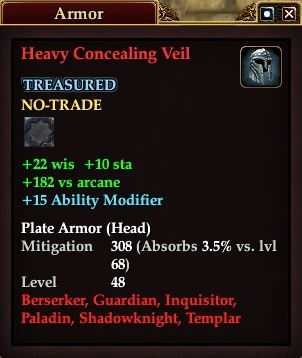 Heavy Concealing Veil | EQ2Classic Wiki | Fandom