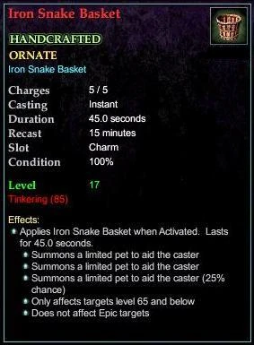 Iron Snake Basket | EQ2Classic Wiki | Fandom