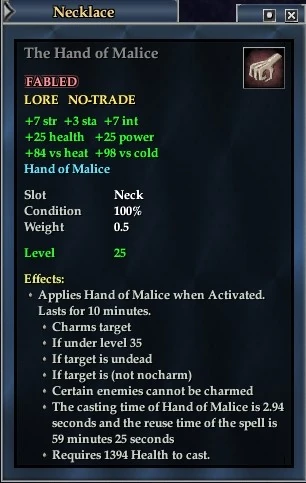The Hand of Malice | EQ2Classic Wiki | Fandom