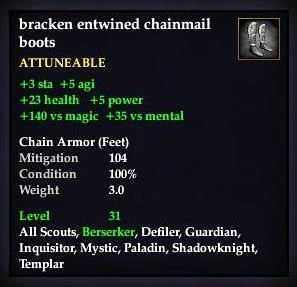Bracken entwined chainmail boots | EQ2Classic Wiki | Fandom