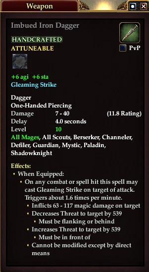 Imbued Iron Dagger | EQ2Classic Wiki | Fandom