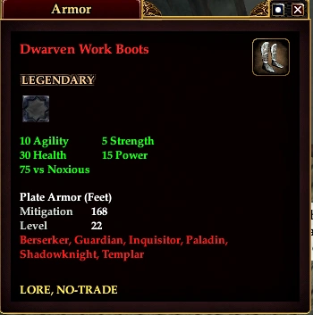 Dwarven Work Boots (Plate) | EQ2Classic Wiki | Fandom