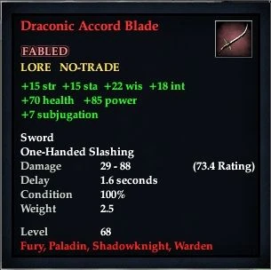 Draconic Accord Blade | EQ2Classic Wiki | Fandom