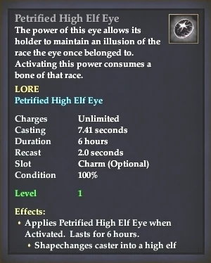 Petrified High Elf Eye | EQ2Classic Wiki | Fandom