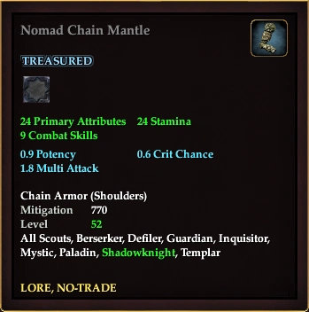 Nomad Chain Mantle | EQ2Classic Wiki | Fandom
