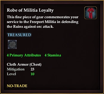 Robe of Militia Loyalty | EQ2Classic Wiki | Fandom