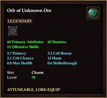 Orb of Unknown Ore (Level 78) | EQ2Classic Wiki | Fandom
