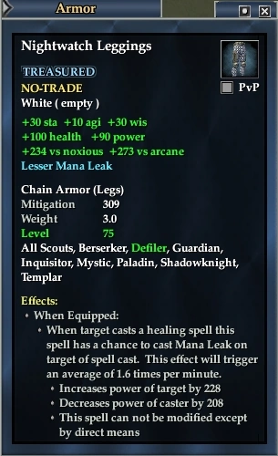 Nightwatch Leggings (Level 75) | EQ2Classic Wiki | Fandom