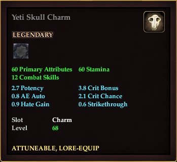 Yeti Skull Charm (Level 68) | EQ2Classic Wiki | Fandom