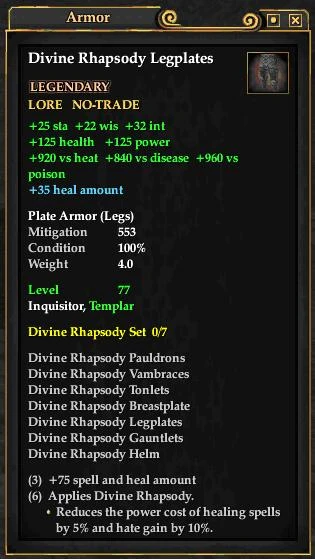 Divine Rhapsody Legplates (Level 77) | EQ2Classic Wiki | Fandom
