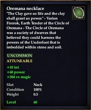 Oremana necklace | EQ2Classic Wiki | Fandom