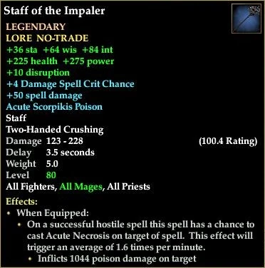 Staff of the Impaler (Version 1) | EQ2Classic Wiki | Fandom