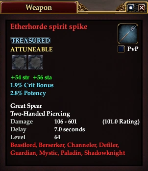 Etherhorde spirit spike | EQ2Classic Wiki | Fandom