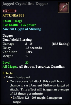Jagged Crystalline Dagger | EQ2Classic Wiki | Fandom