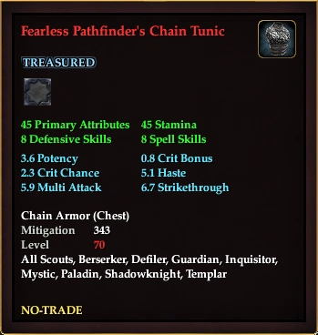 Fearless Pathfinder's Chain Tunic (Level 70) (Descamus' Payment ...