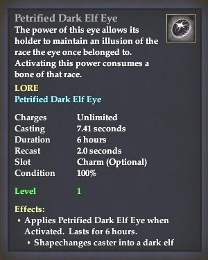 Petrified Dark Elf Eye | EQ2Classic Wiki | Fandom