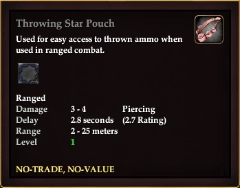 Throwing Star Pouch | EQ2Classic Wiki | Fandom