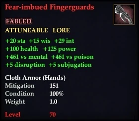 Fear-imbued Fingerguards | EQ2Classic Wiki | Fandom
