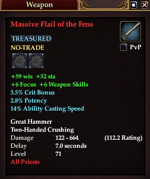 Massive Flail of the Fens (Level 71) | EQ2Classic Wiki | Fandom