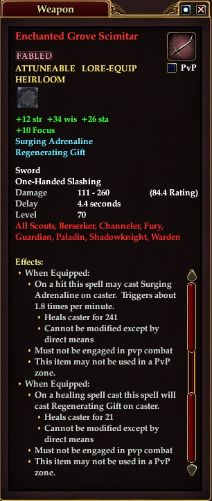 Enchanted Grove Scimitar | EQ2Classic Wiki | Fandom