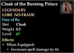 Cloak of the Burning Prince | EQ2Classic Wiki | Fandom