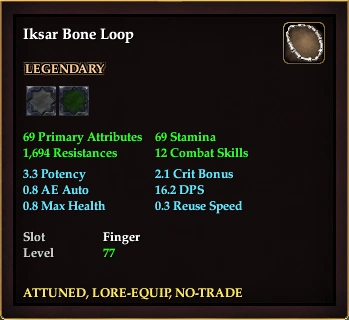 Iksar Bone Loop (Level 77) | EQ2Classic Wiki | Fandom