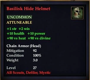 Basilisk Hide Helmet | EQ2Classic Wiki | Fandom