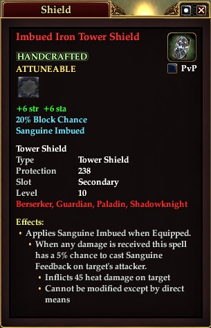 Imbued Iron Tower Shield | EQ2Classic Wiki | Fandom