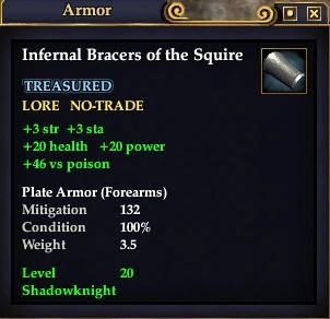 Infernal Bracers of the Squire | EQ2Classic Wiki | Fandom