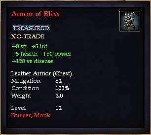 Armor of Bliss | EQ2Classic Wiki | Fandom