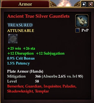Ancient True Silver Gauntlets | EQ2Classic Wiki | Fandom