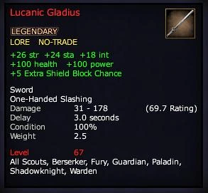 Lucanic Gladius | EQ2Classic Wiki | Fandom