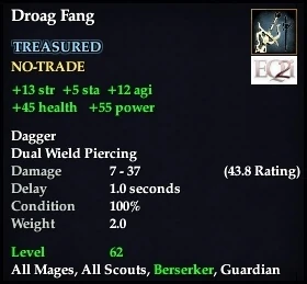 Droag Fang | EQ2Classic Wiki | Fandom