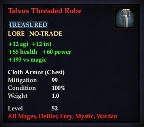 Talvus Threaded Robe | EQ2Classic Wiki | Fandom