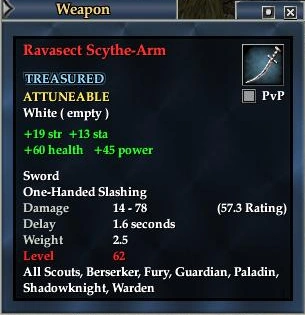Ravasect Scythe-Arm | EQ2Classic Wiki | Fandom