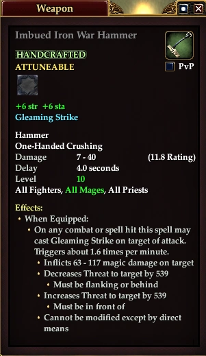 Imbued Iron War Hammer | EQ2Classic Wiki | Fandom