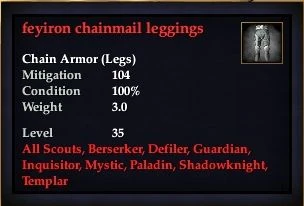 Feysteel chainmail leggings | EQ2Classic Wiki | Fandom