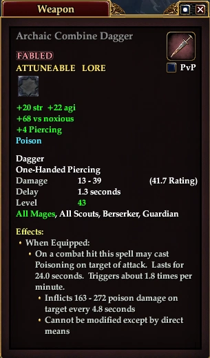 Archaic Combine Dagger | EQ2Classic Wiki | Fandom