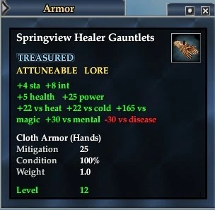 Springview Healer Gauntlets | EQ2Classic Wiki | Fandom